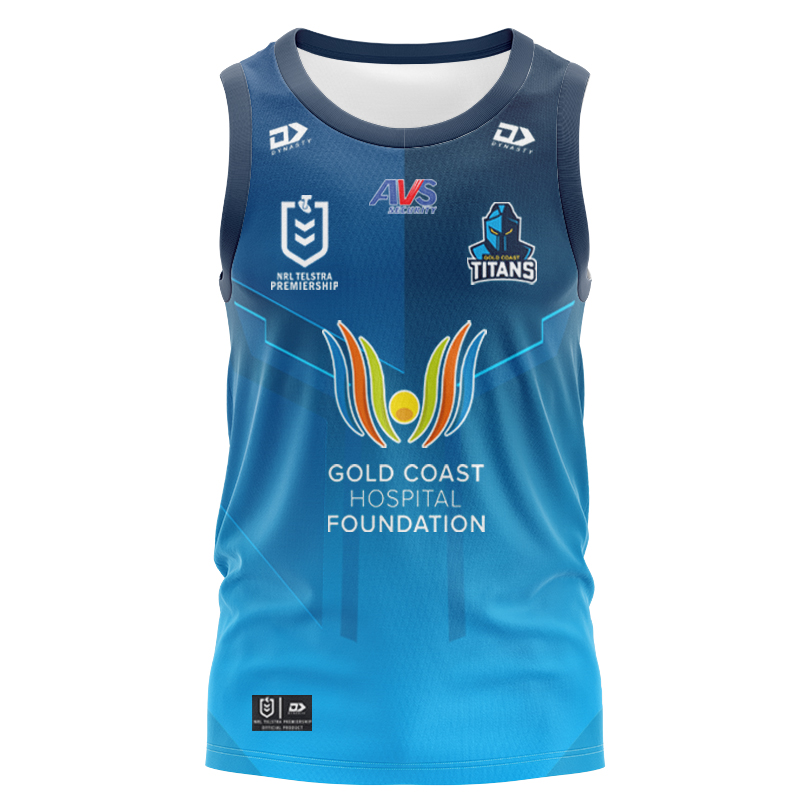 NRL Gold Coast Titans 2025 Junior Home Singlet - Rugby State