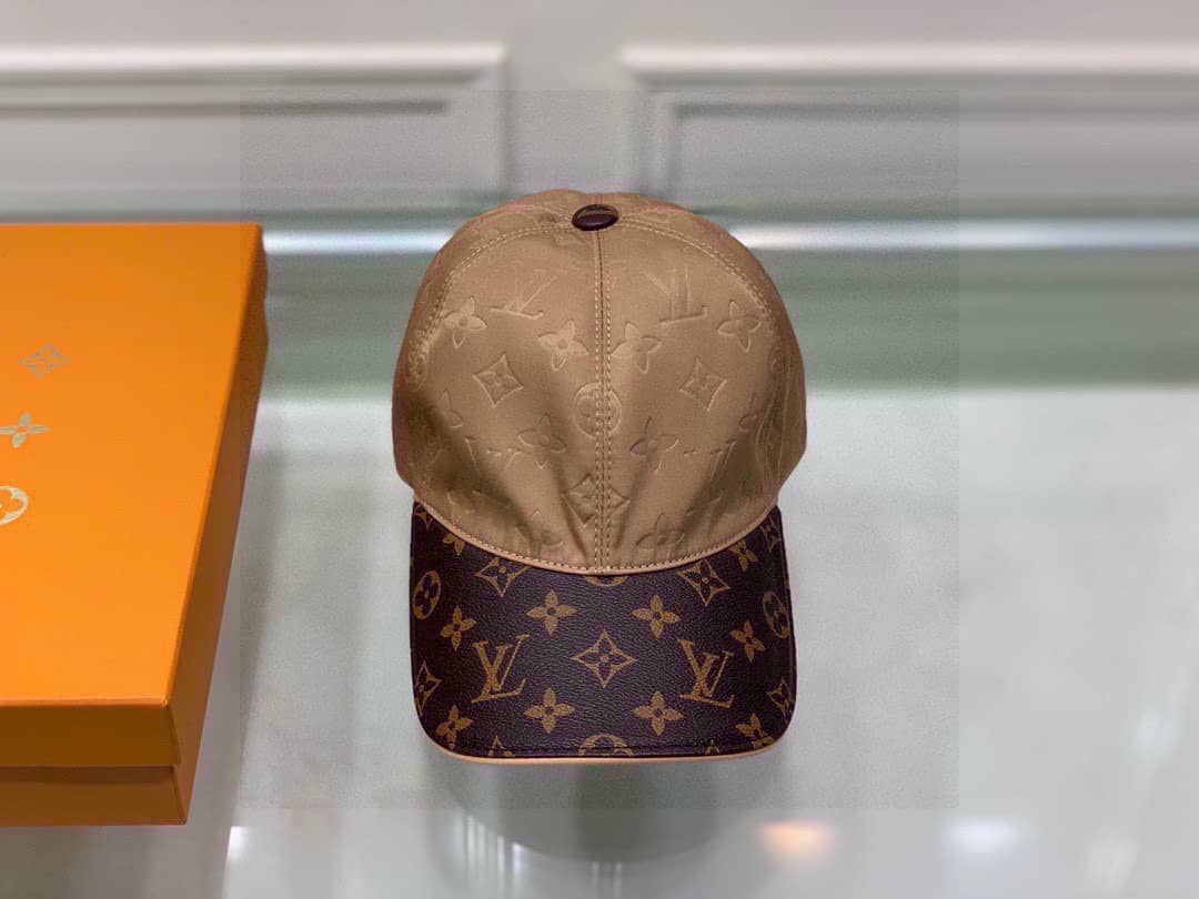 Knockoff Louis Vuitton Logo Embroidered Cap