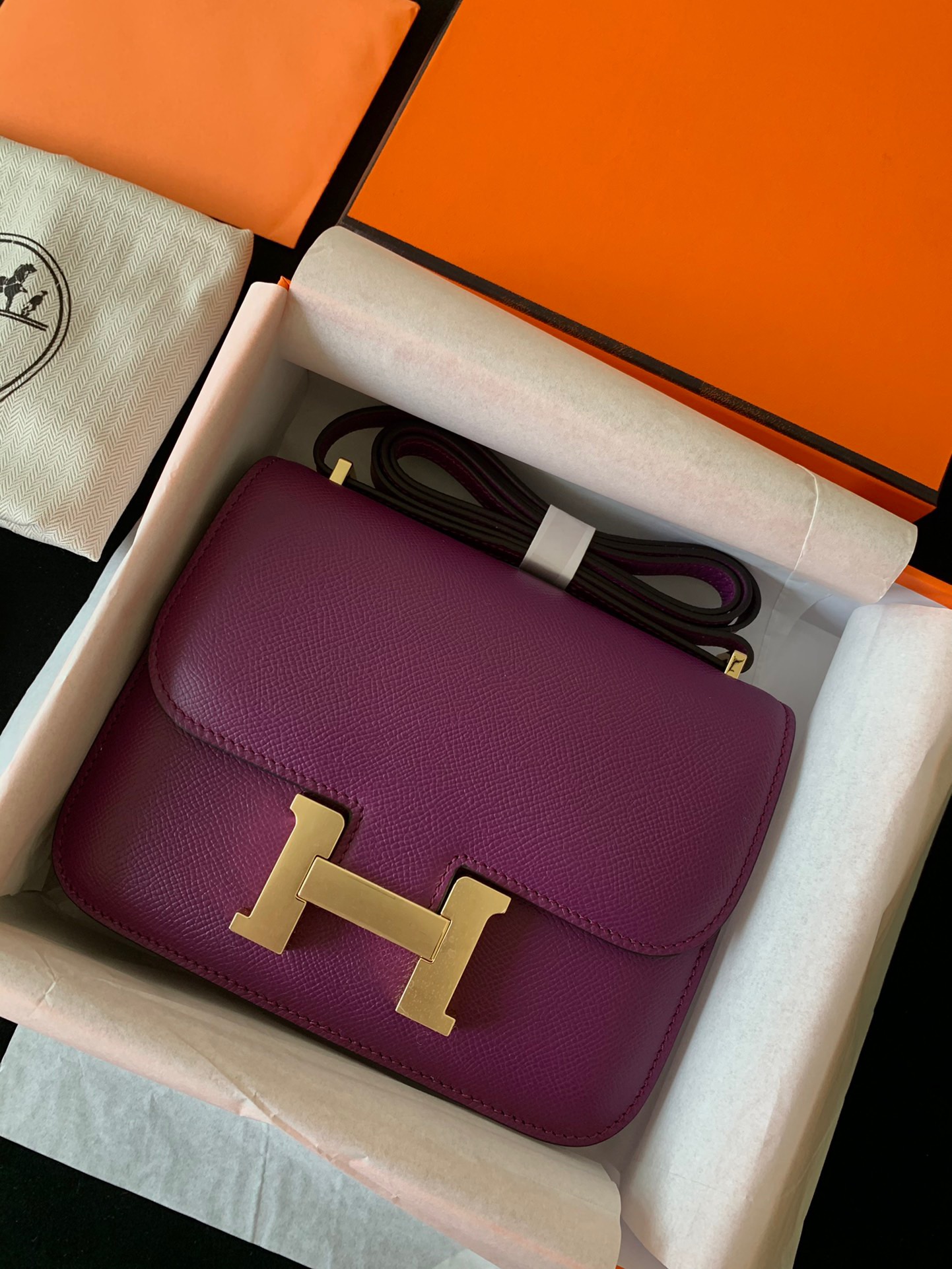 Hermes Constance 19-24cm Epsom Sea anemone purple - Missdreams@proton.me