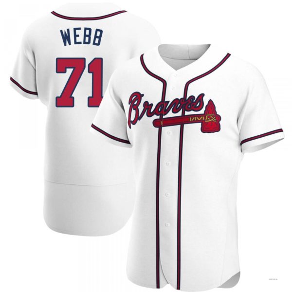 Atlanta Braves #71 Jacob Webb White Home Jersey Stitches Baseball ...