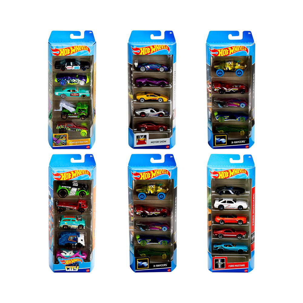 Accompanytoys - Hot Wheels Basic Car Assorted 5 Pack - accompanytoys