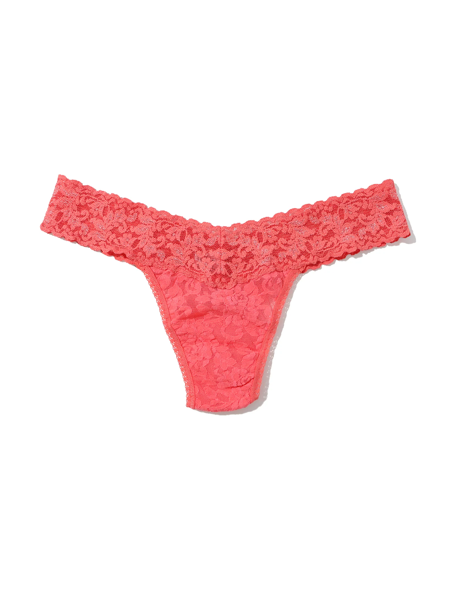 Signature Lace® Low Rise Thong Courageous Coral