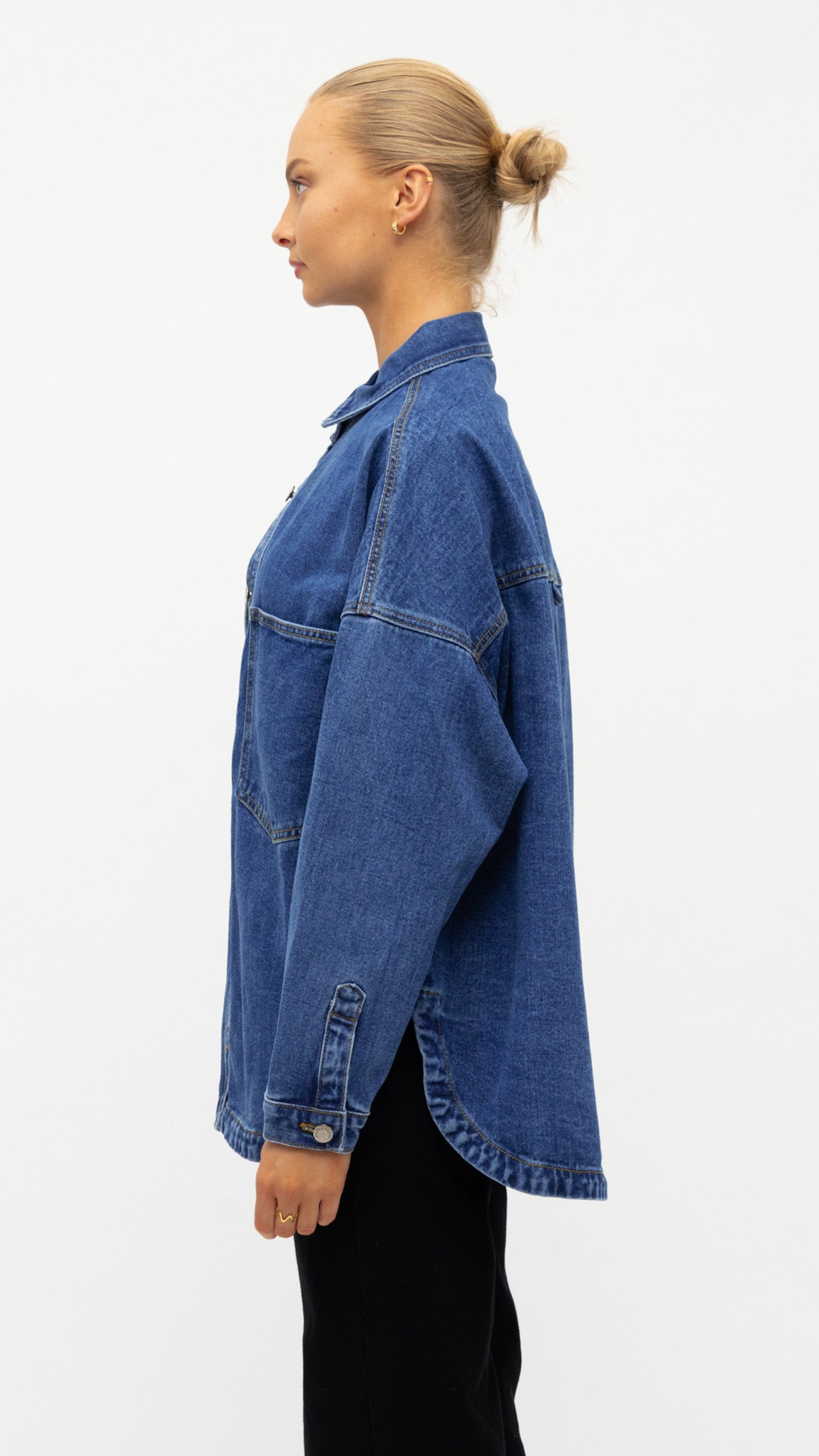 Ensley Denim Jacket Dark Denim Lelonys
